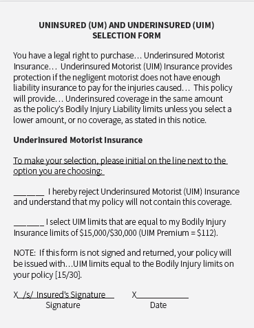 Overthinking Underinsurance: Simplify Your UIM Forms - Jones, Skelton ...